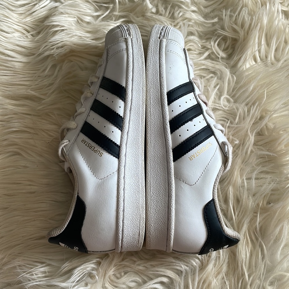 Adidas Superstar Classic White Black Stripe Sneakers … - Gem